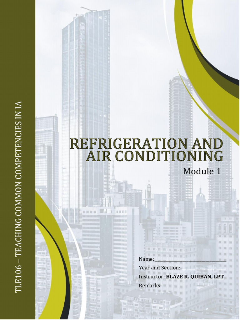 Electrical Components of Refrigeration | PDF | Capacitor | Equipment