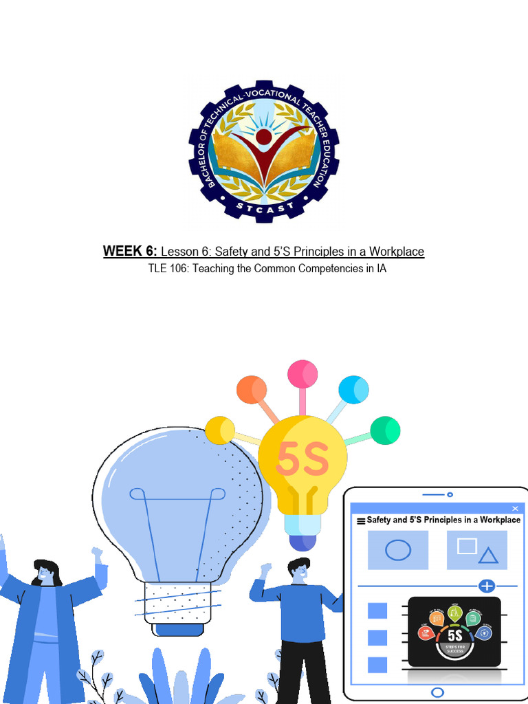 Module-1-Lesson 6-Safety and 5's Principles in A Workplace | PDF | Safety
