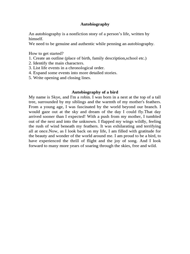 Autobiography | PDF