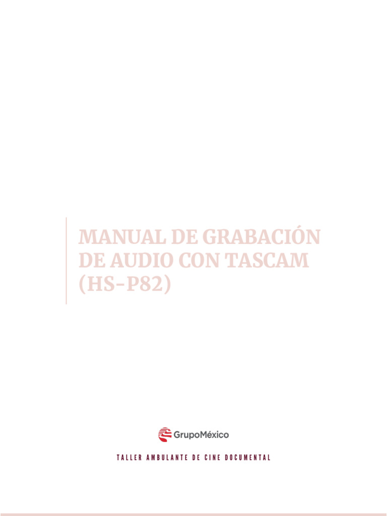 Manual de Grabación de Audio Con TASCAM | PDF | Micrófono | Informática