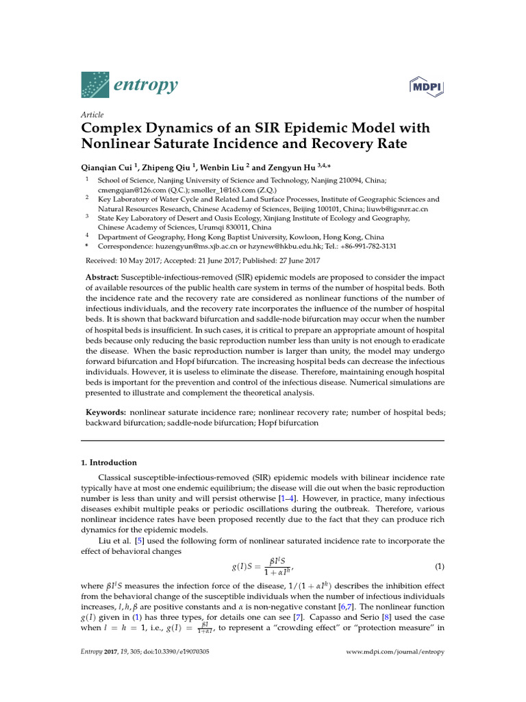 Open Entropy-19-00305-V2 | PDF | Health Sciences | Public Health