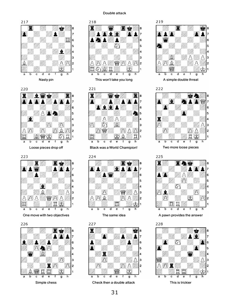 1001 Chess Exercises For Beginners - Double Attack | PDF | Abstract ...