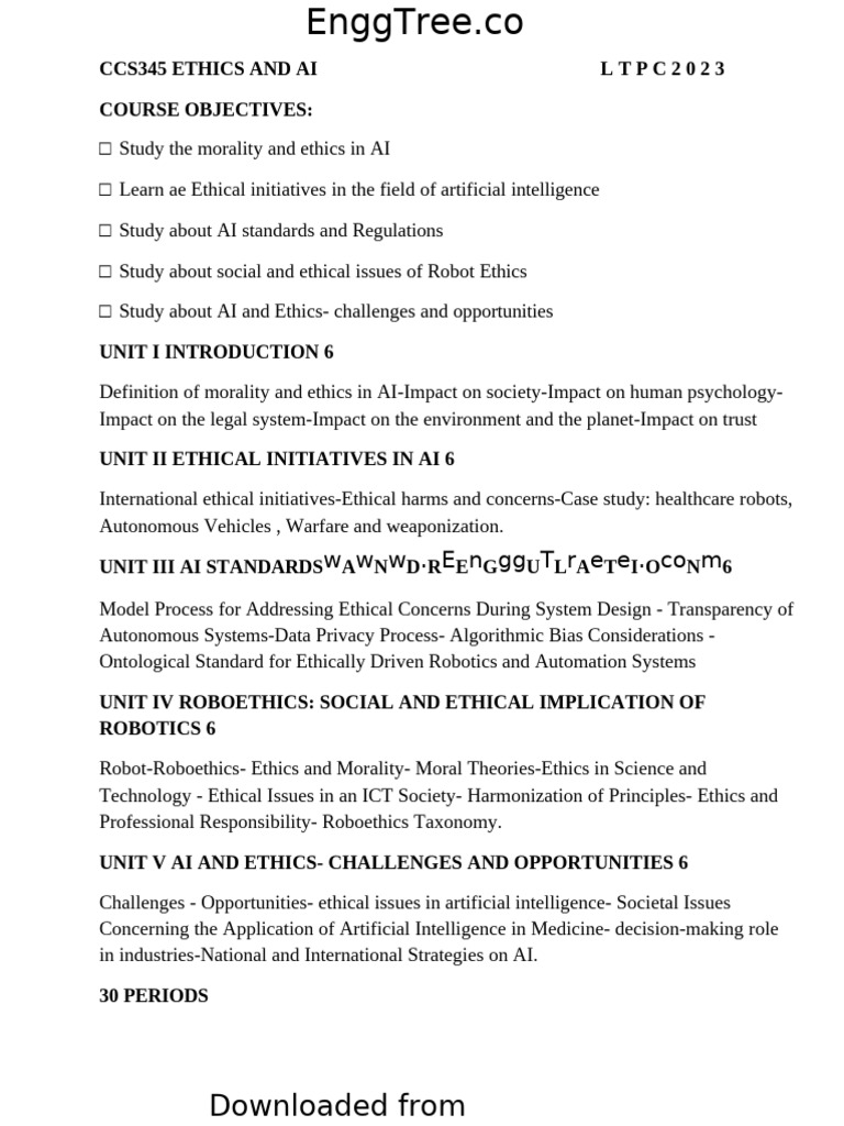 Ccs345 Ethics And Ai Lecture Notes 1 Pdf Artificial Intelligence Intelligence Ai And Semantics