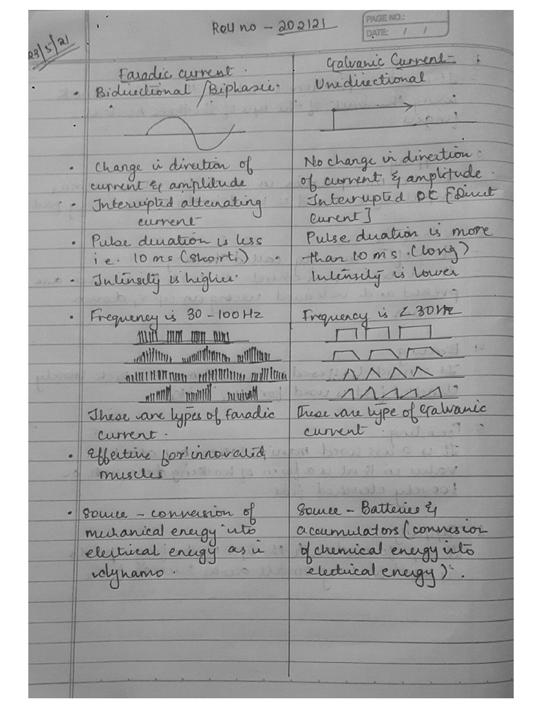 Faradic and Galvanic Current | PDF