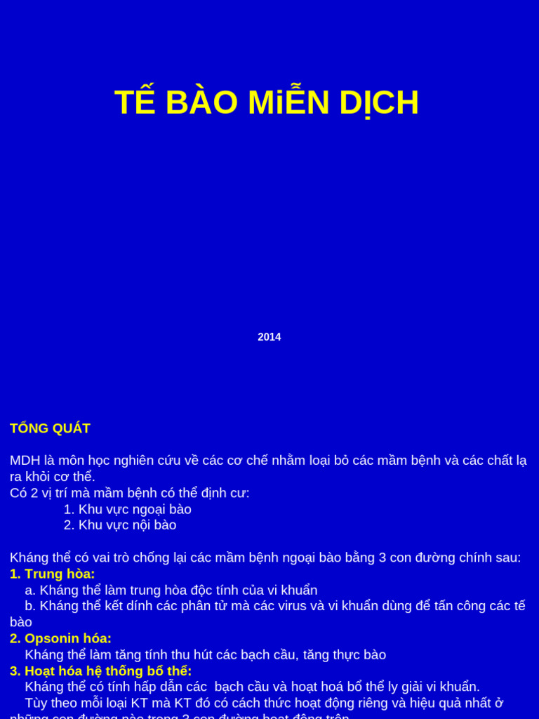 8.Các Tế Bào Miễn Dịch | PDF