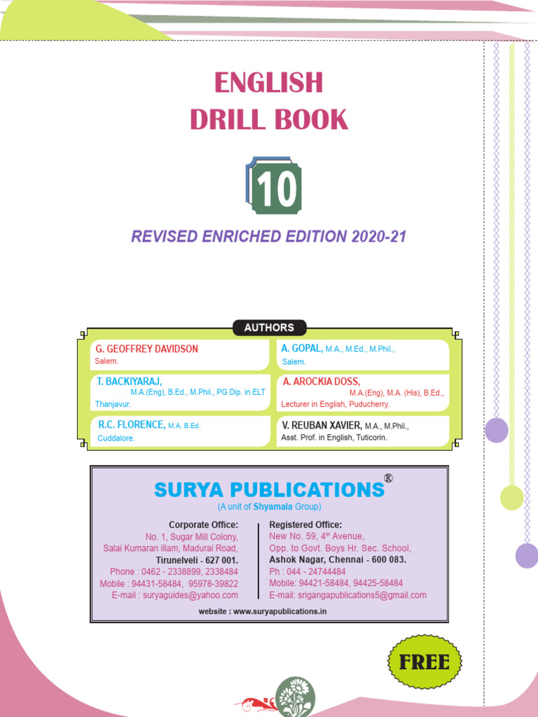 10th English Work Book New 2020-21 | PDF | Plural | English Language