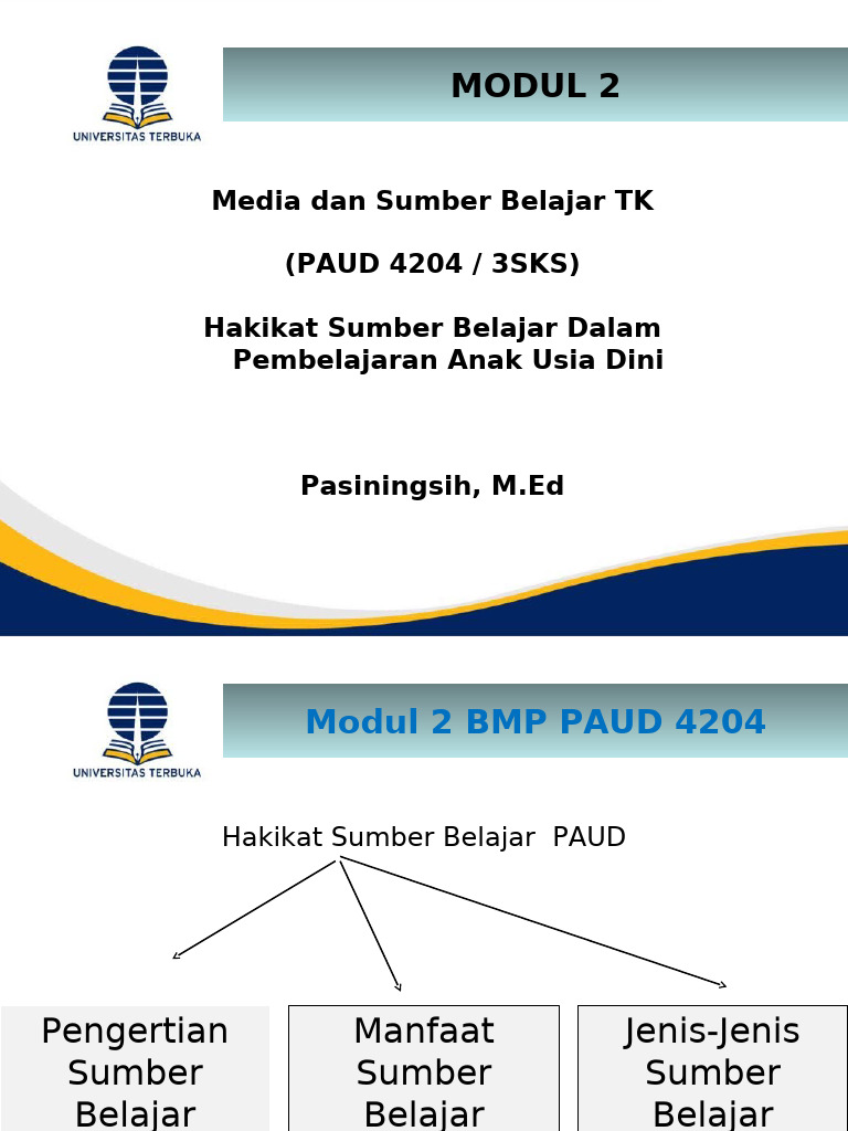 PPT Sesi 2_PAUD 4204_Media dan Sumber Belajar TK | PDF