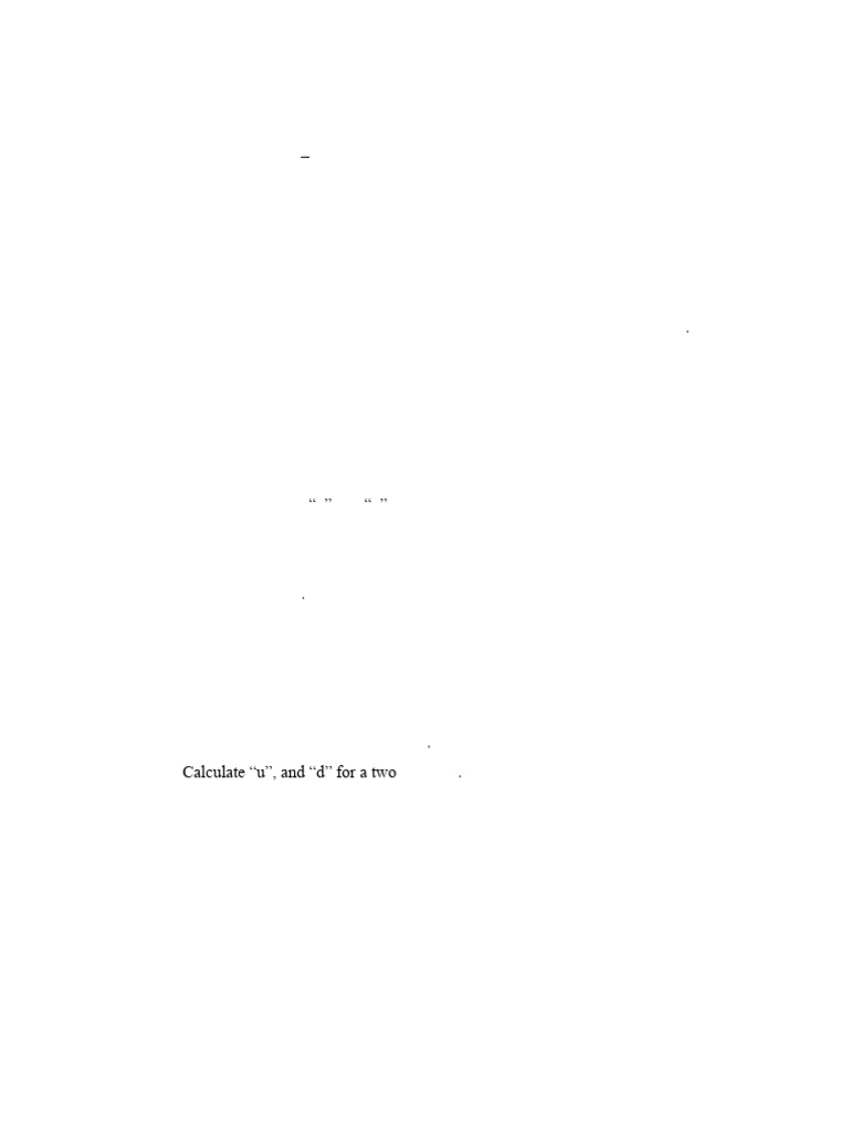 Ex 6 Options Pricing Using The Binomial Trees Model Pdf 5178