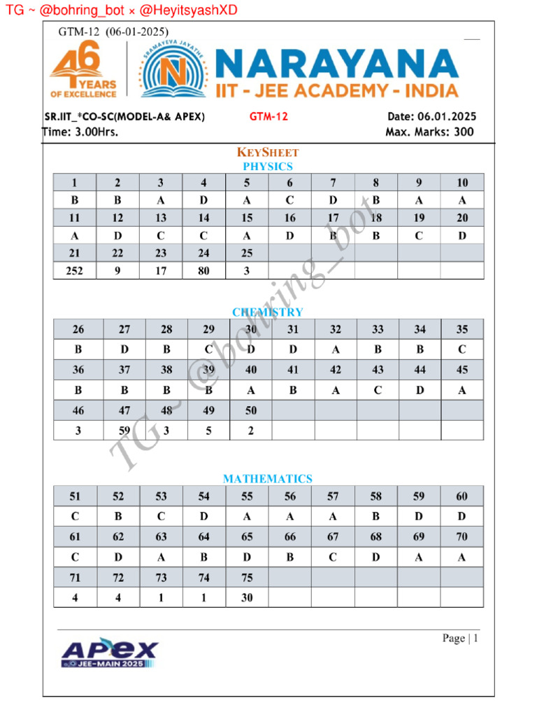 GTM 12 Answer Key | PDF