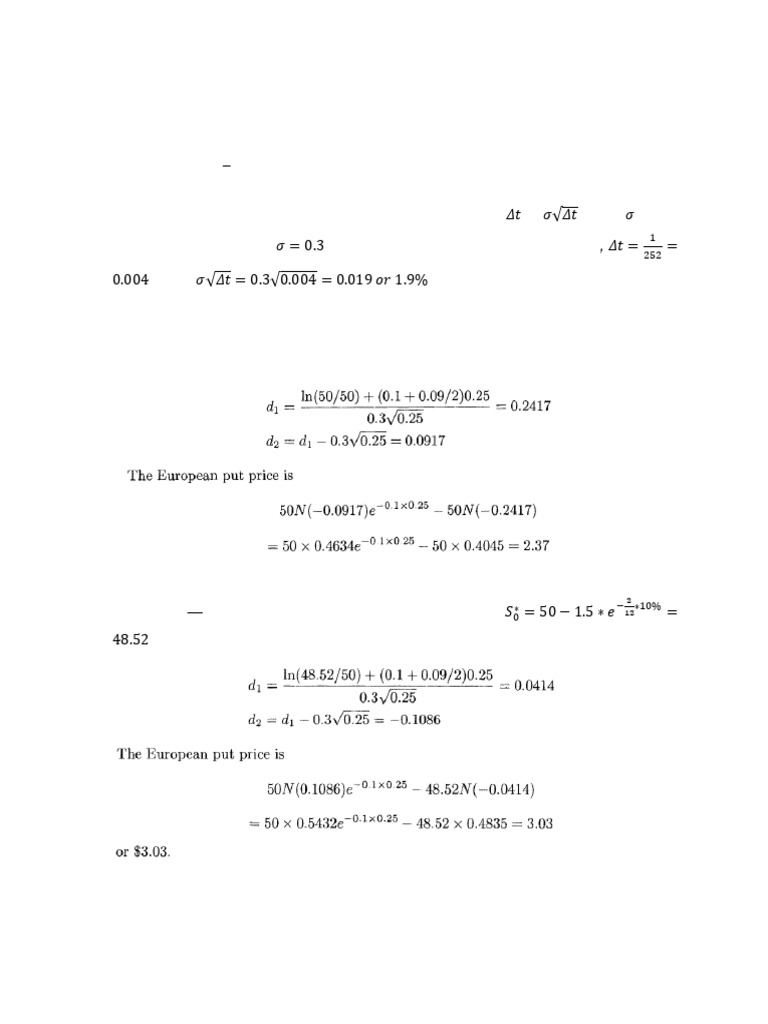 EX 5 - Options Pricing III Black-Scholes (Merton) Model Solutions | PDF ... EX 5 - Options Pricing III Black-Scholes (Merton) Model Solutions | PDF ...