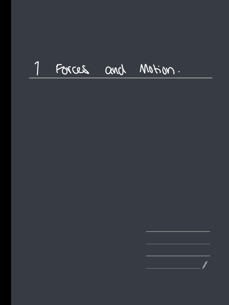 1 Forces And Motion Pdf Force Classical Mechanics