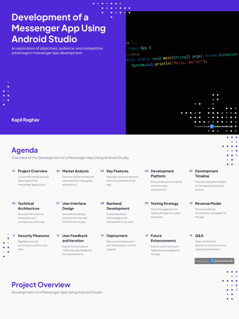 Messenger App Development Presentation | PDF