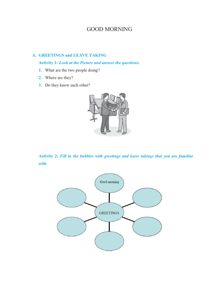 Greetings and Leave Takings Guide | PDF