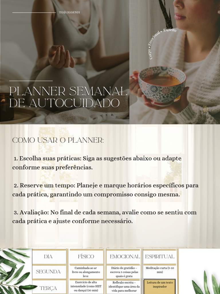 Planner Semanal de Autocuidado.pdf | PDF