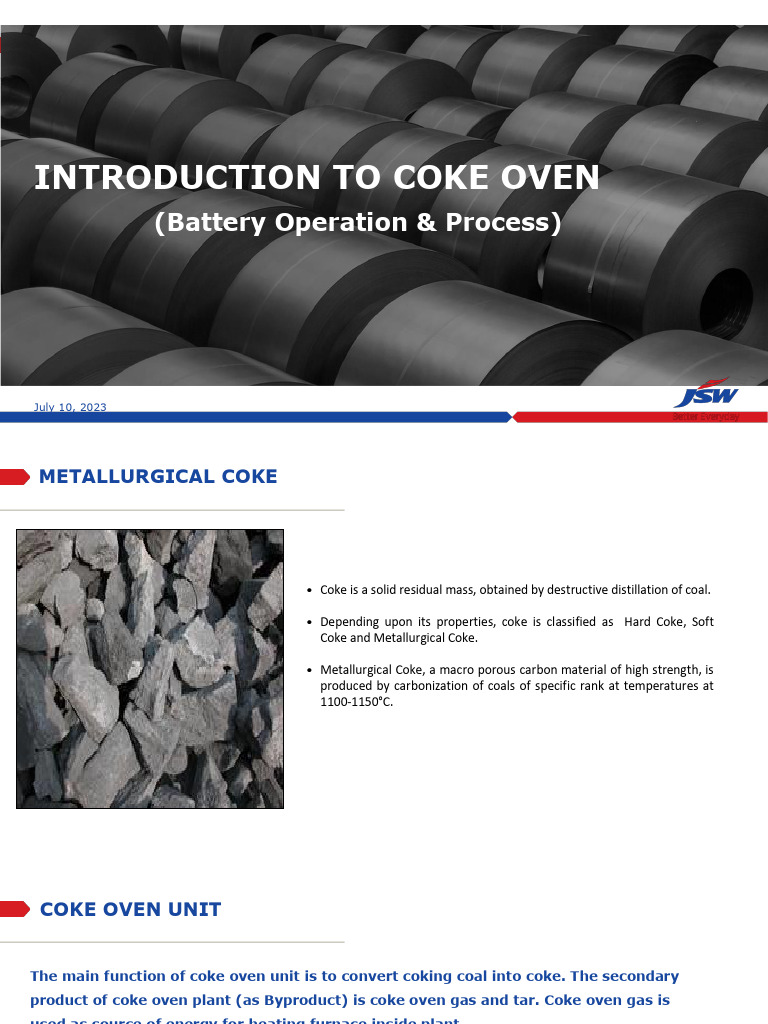 Coke Oven Battery Operation Overview | PDF | Coke (Fuel) | Secondary ...