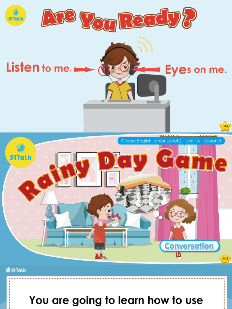 Level 2 - Unit 14 - Lesson 5 - Rainy Day Game | PDF