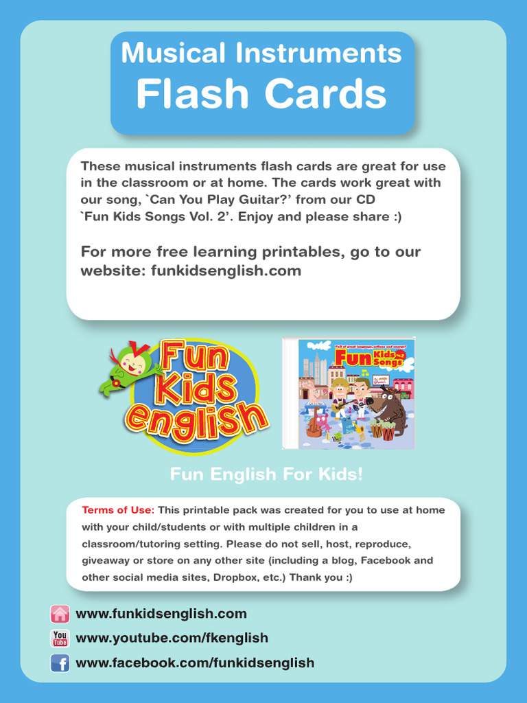 Musical Instruments Flashcards | PDF