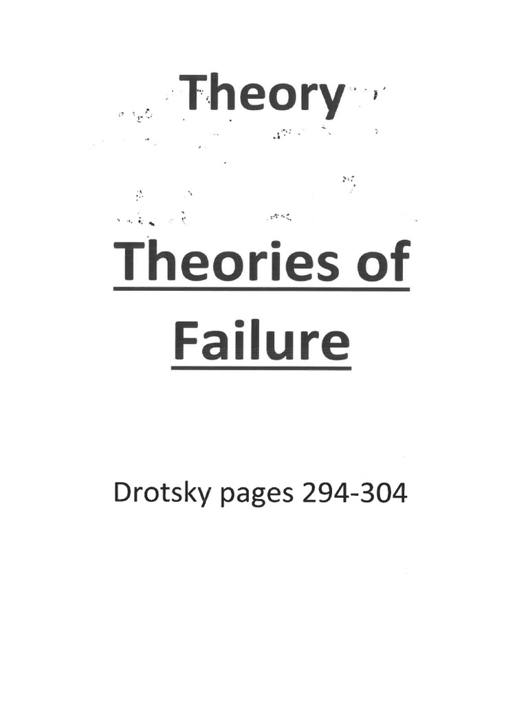 Lecture Notes THEORIES OF FAILURE | PDF