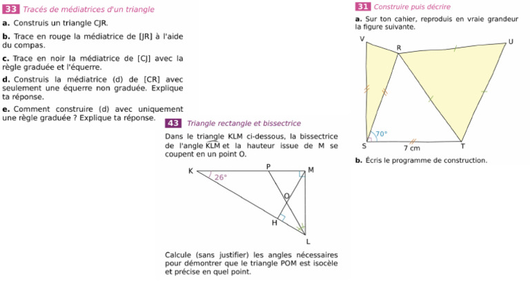 Exercices Triangles | PDF