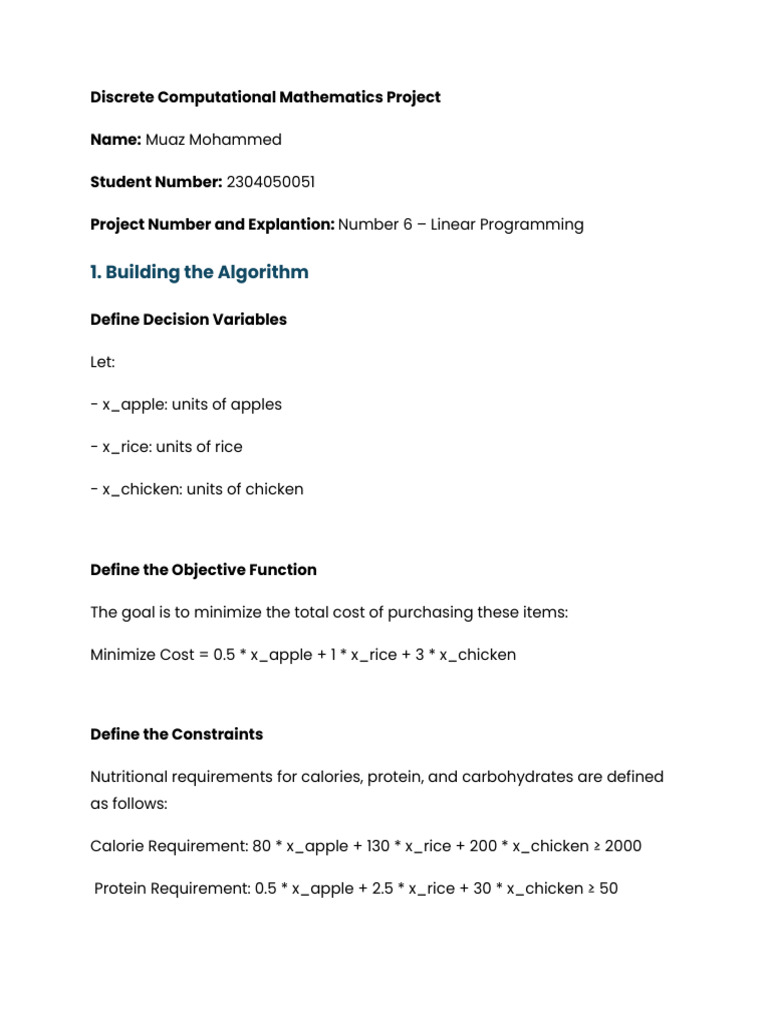 Discrete Computational Structures Project Full Report | PDF