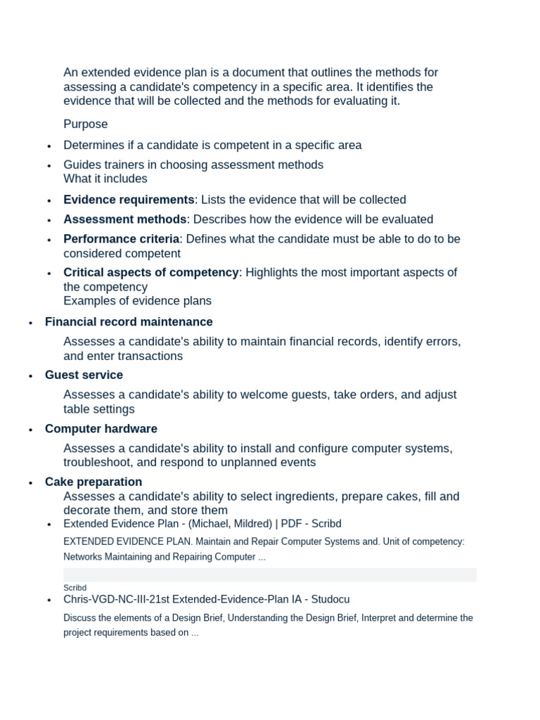 An Extended Evidence Plan Is4 | PDF | Creativity | Software