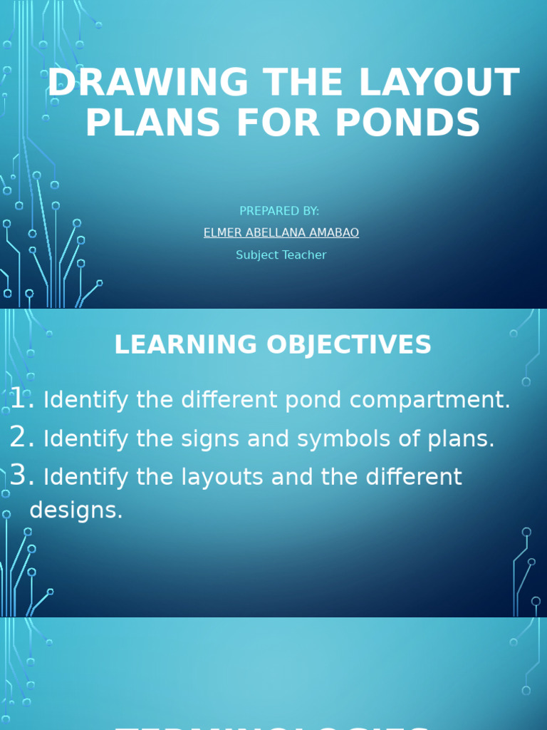 Fishpond Layout Guide for Students | PDF | Hydrology