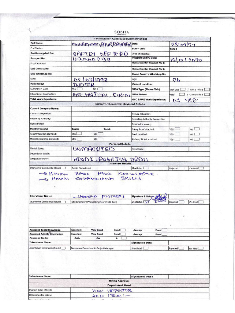 Mohammad Ataur Rahman-Form | PDF