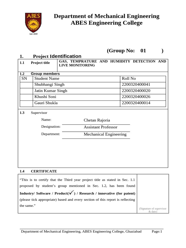 Project_Finalization_Report[1][1] | PDF | Arduino | Sensor