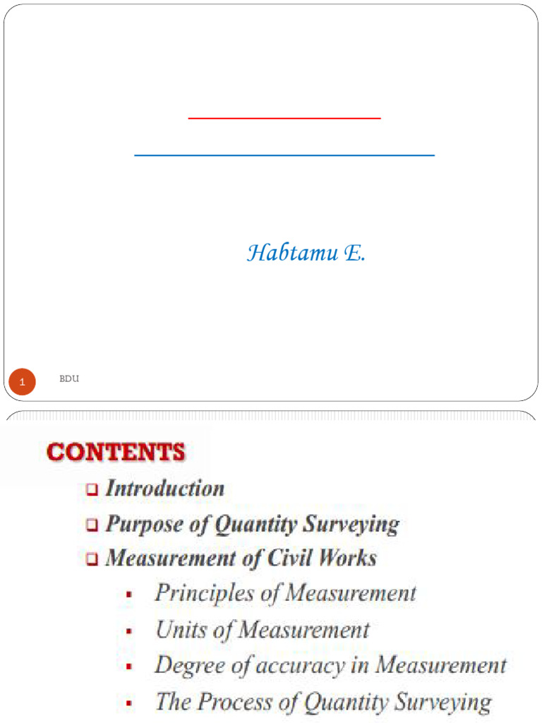 CHAPTER - 3 Quantity Surveying | PDF