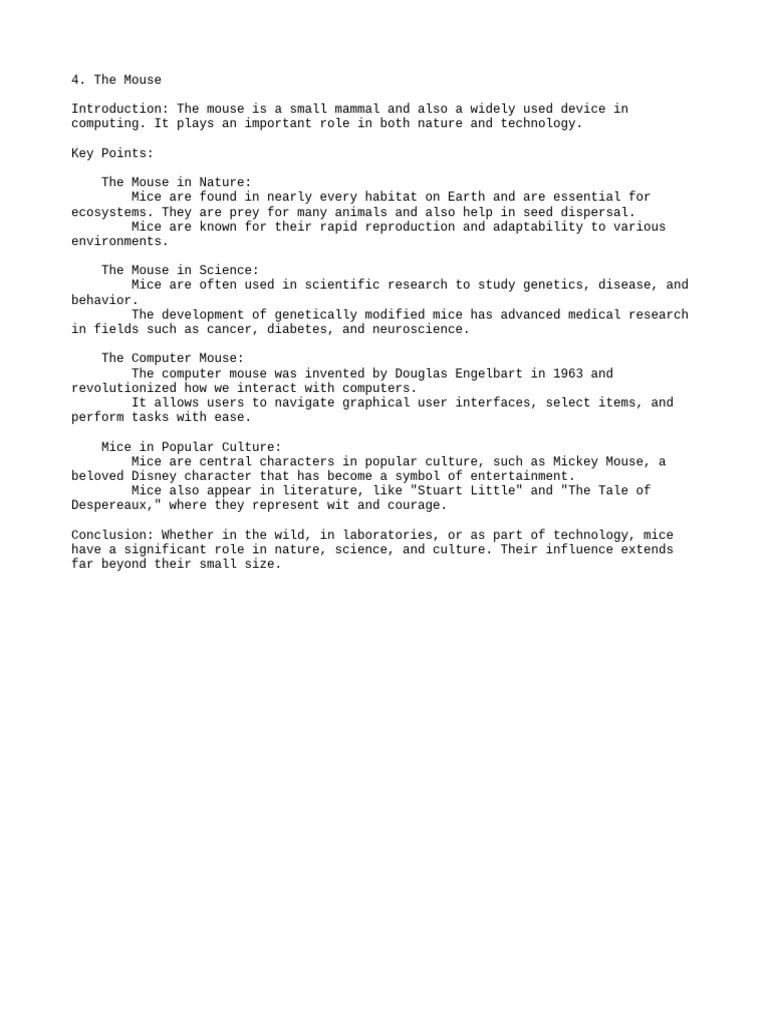 The Mouse | PDF