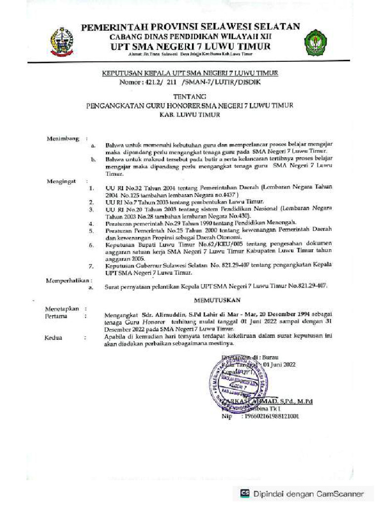 SK 2022 & SK Pemb. Tugas - Compressed | PDF