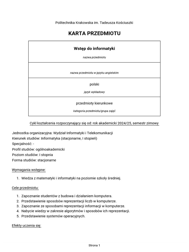 Subject Card 16511 | PDF