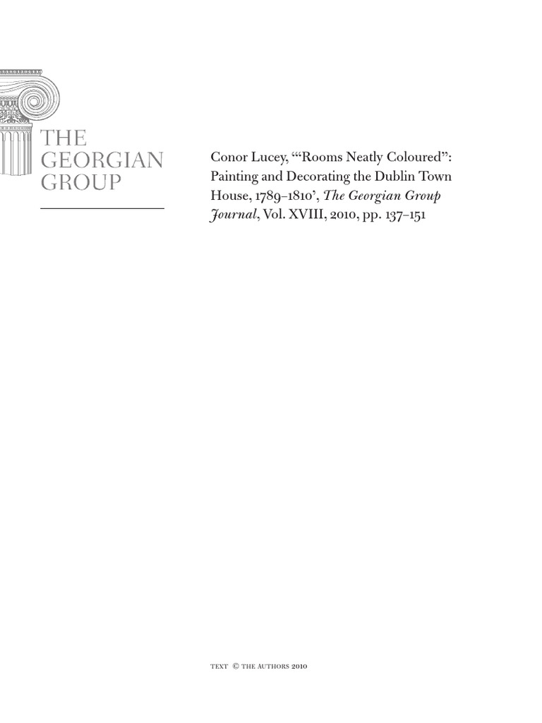 Georgian Group Journal - 2010 - 11 - Lucey | PDF | Stairs | Paintings