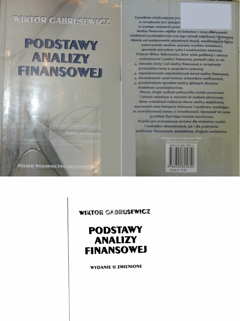 Gabrusewicz W - Podstawy Analizy Finansowej. Wyd 2 | PDF