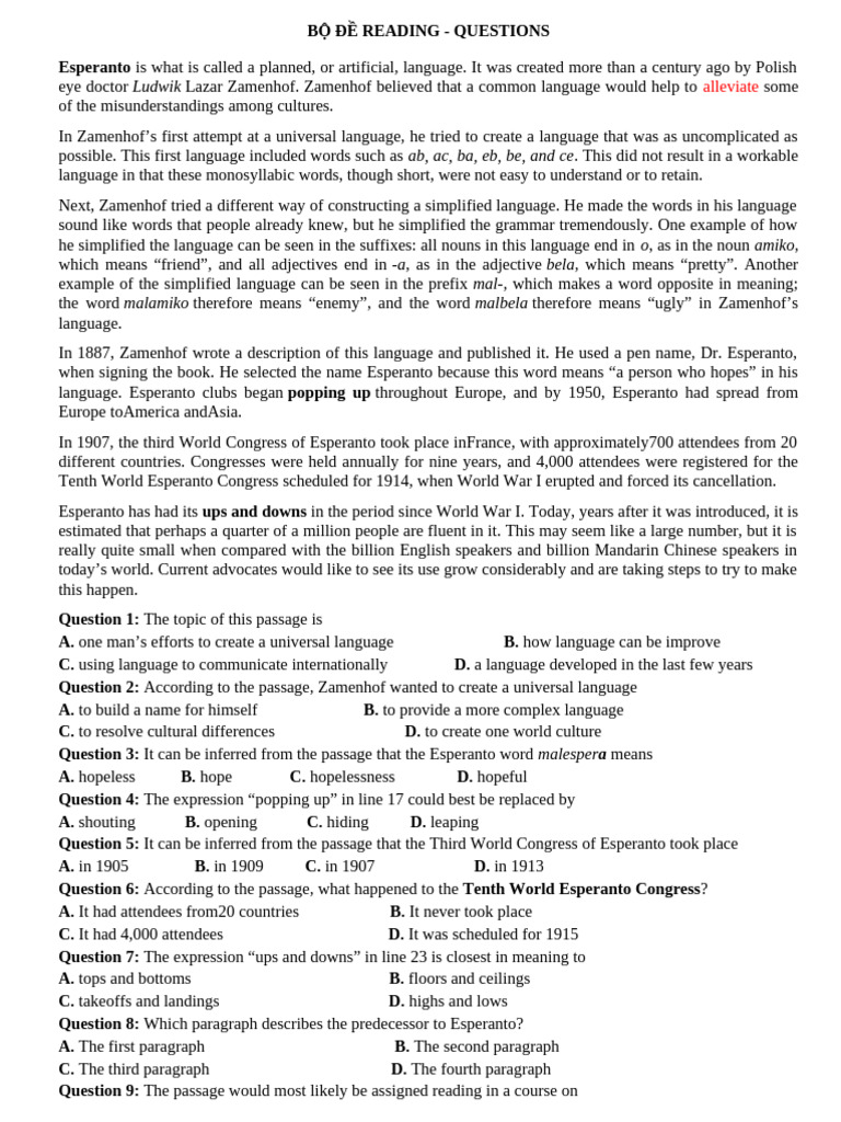 Esperanto: A Universal Language Journey | PDF | Cotton | Jazz