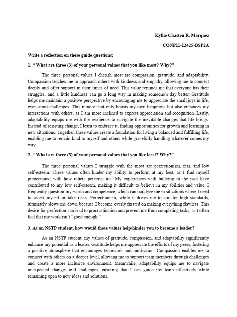M3 Lesson 1 - Check in Activity | PDF | Perfectionism (Psychology ...