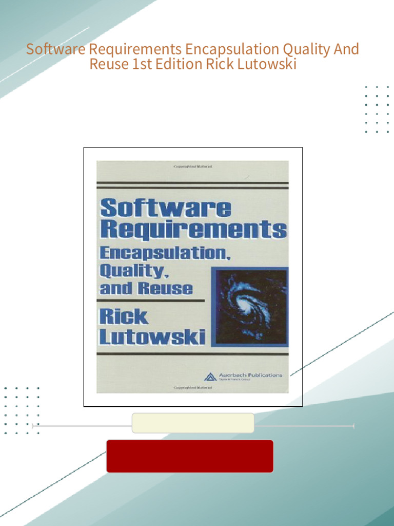Complete Download Software Requirements Encapsulation Quality And Reuse 4518