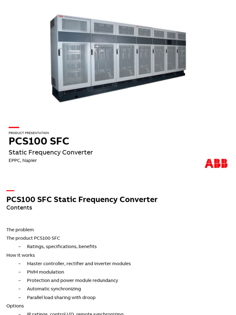 2UCD501119-P - F PCS100 SFC Product Presentation | PDF | Power Inverter ...
