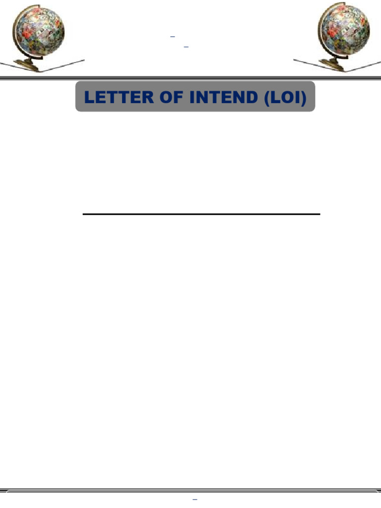 Letter of Intend From MR Polycarpe Abah Abah From - Cameroon To Foreign ...