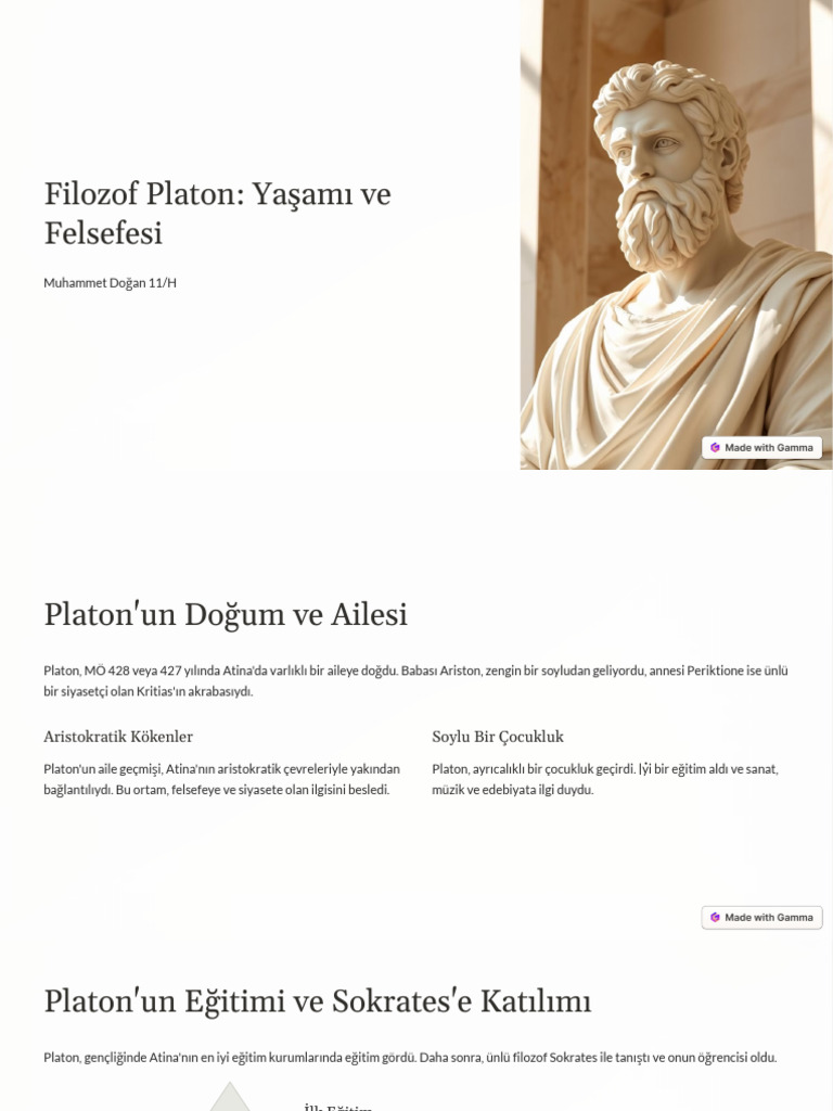 Filozof-Platon-Yasami-ve-Felsefesi | PDF