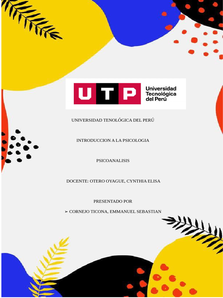 Cornejo Emmanuel-Ensayo | PDF | Psicoanálisis | Sigmund Freud