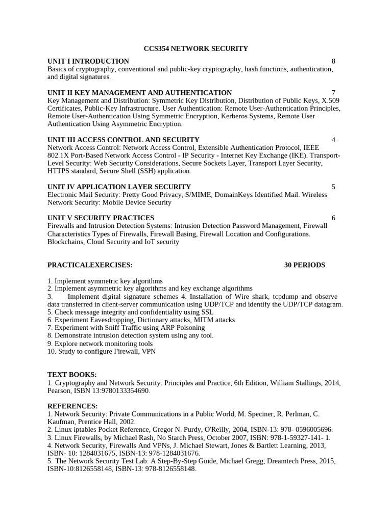 CCS354 Syl | PDF | Computer Network | Public Key Cryptography