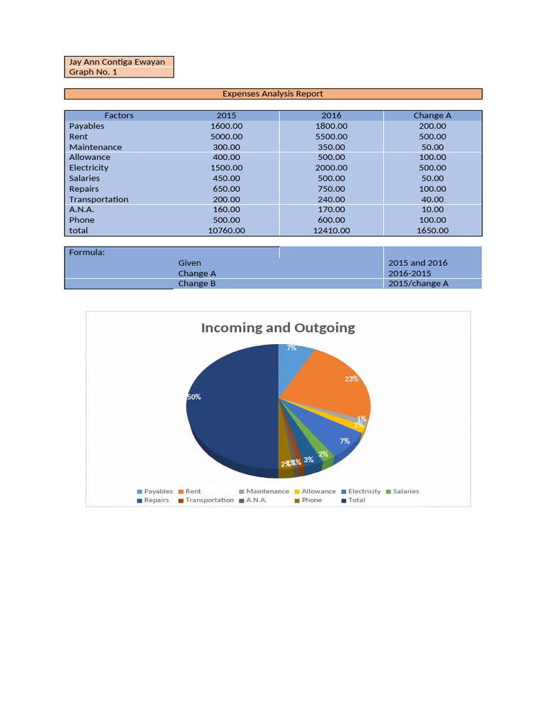 Expenses Analysis Report | PDF