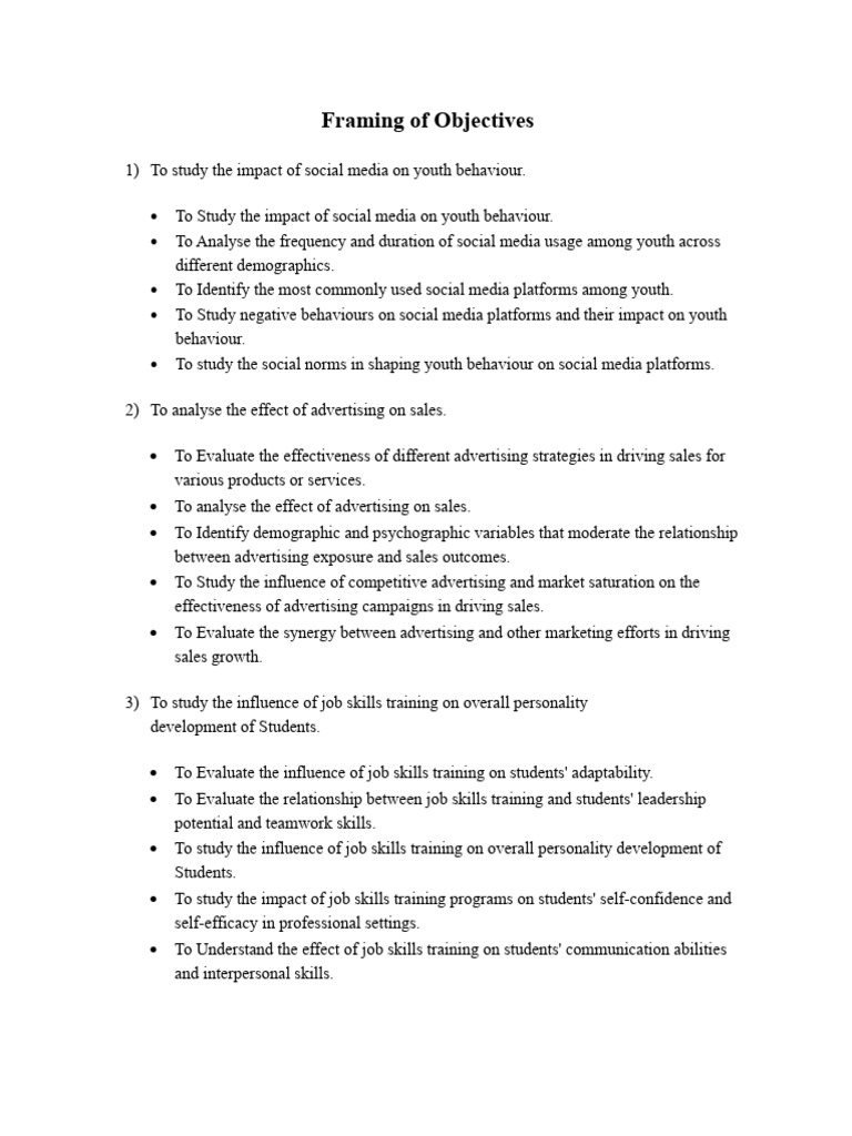 Objectives | PDF | Taxes | Policy