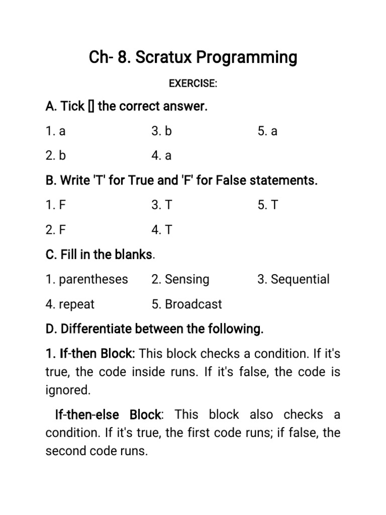 Ch- 8. Scratux Programming | PDF