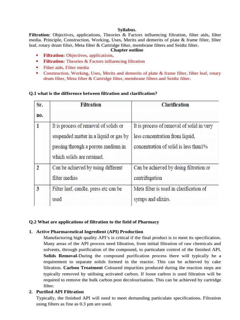 FILTRATION | PDF | Filtration | Membrane Technology