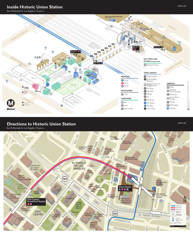 Los Angeles Union Station Map 12.2024 (1) | PDF | Rail Transport ...