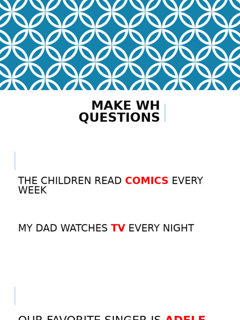 Make Questions Wh (1) | PDF