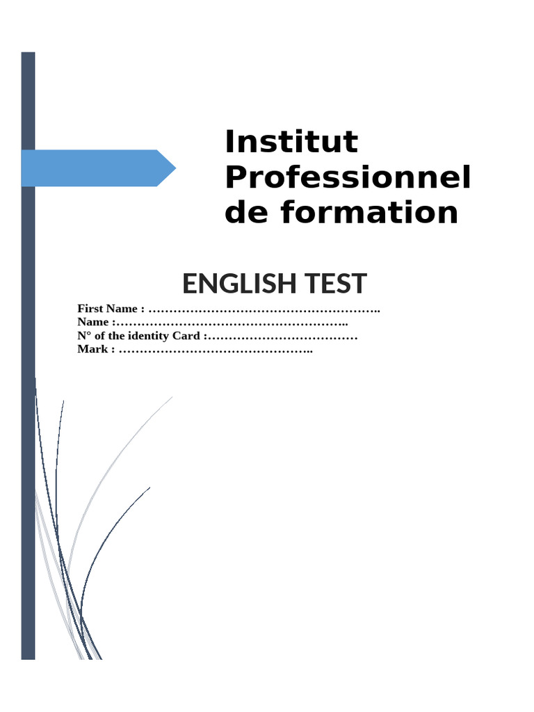 english-test-rép-G1 | PDF