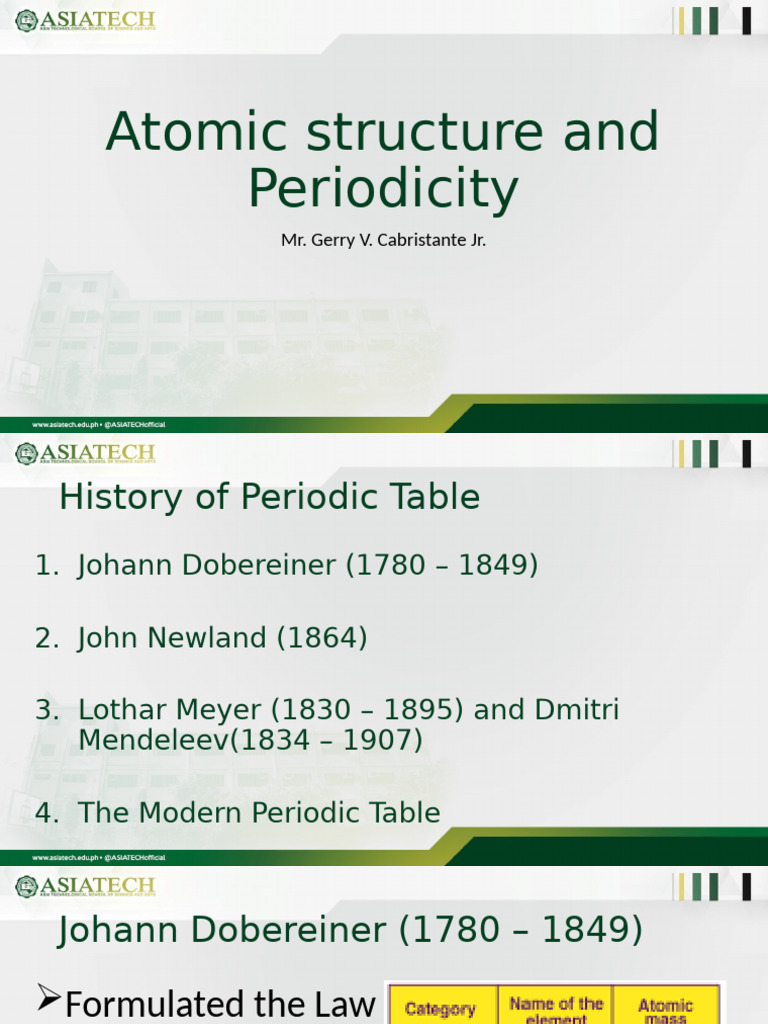 L8 Atomic Structure and Periodicity | PDF | Chemical Elements ...